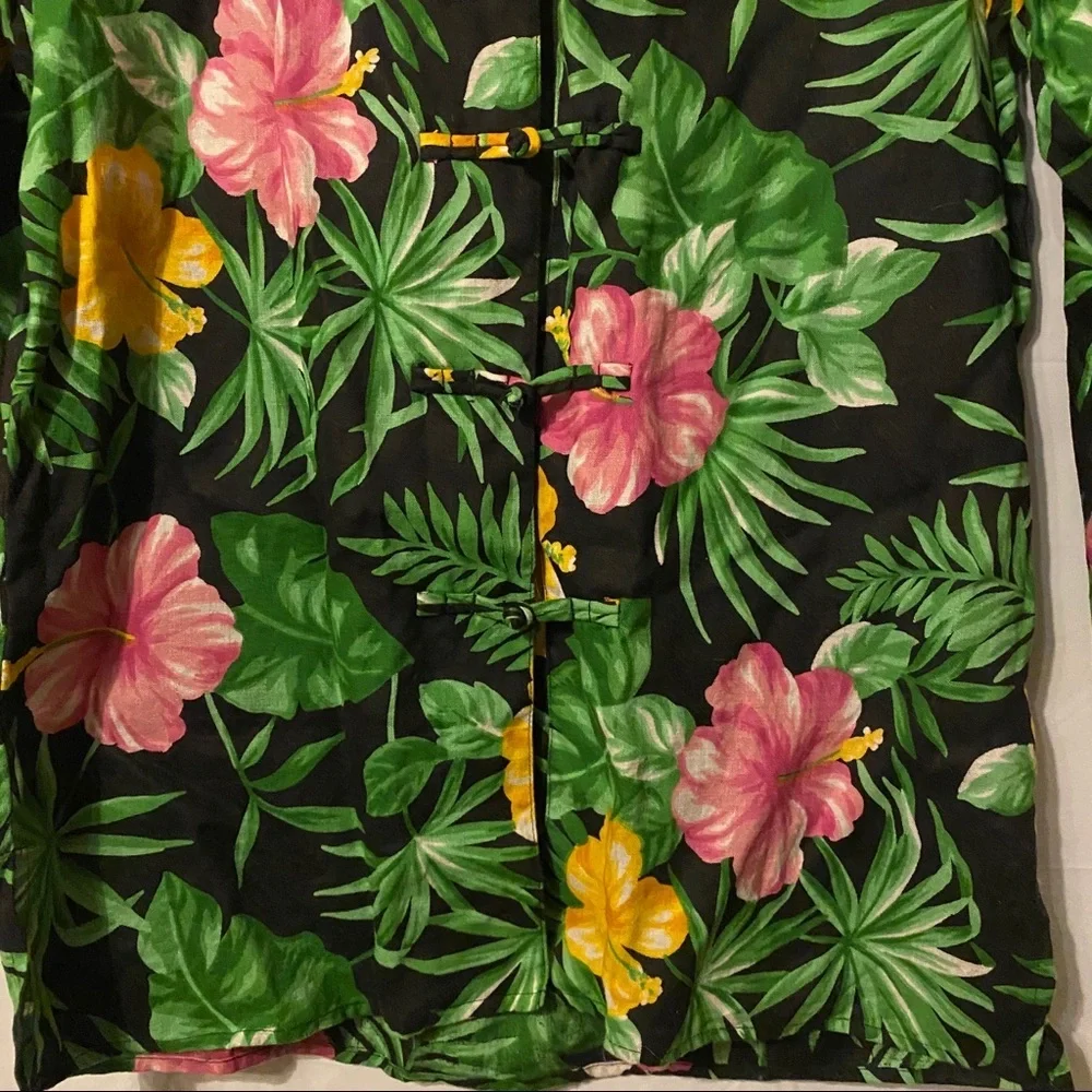 Lauren Ralph Lauren | Tops | Lauren Ralph Lauren Linen Tropical Floral ...